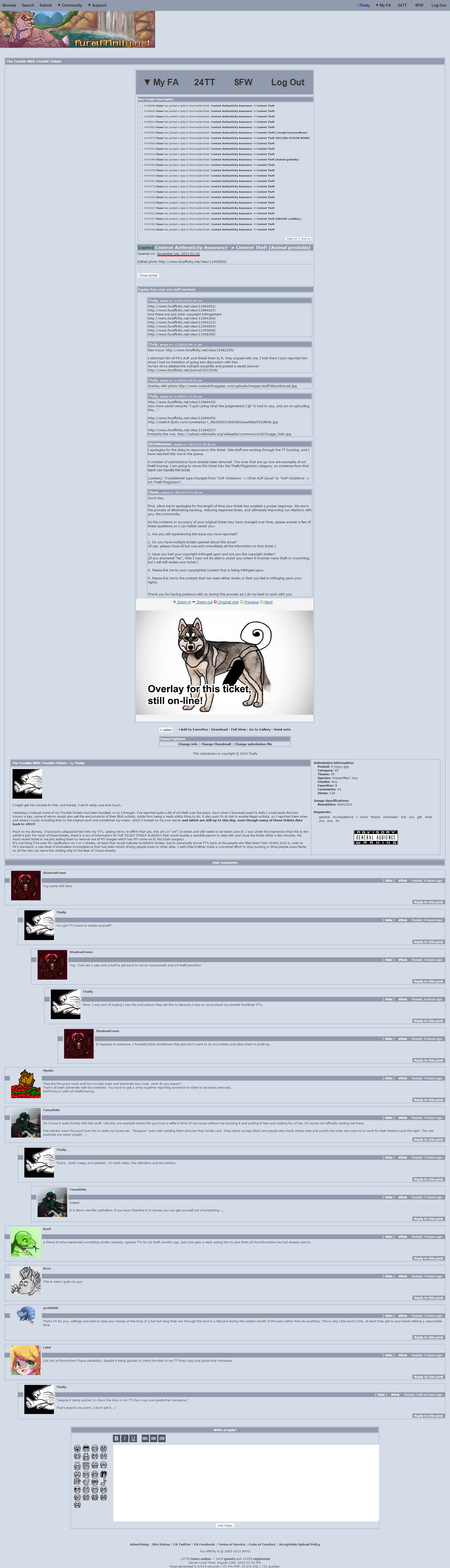 My experiences as a member of Fur Affinity staff, and my recent removal ...